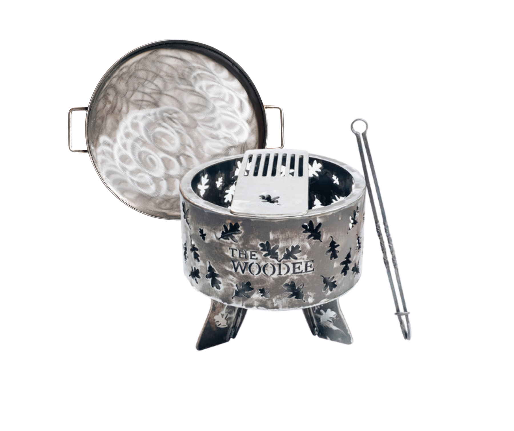 400mm Mild Steel Fire Pit & Cooking Set with Lid – The Woodee